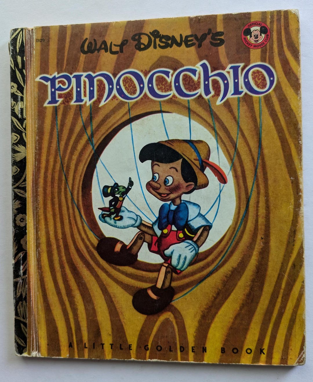 Little Golden Book Walt Disney Pinocchio Vintage Children's Book ...