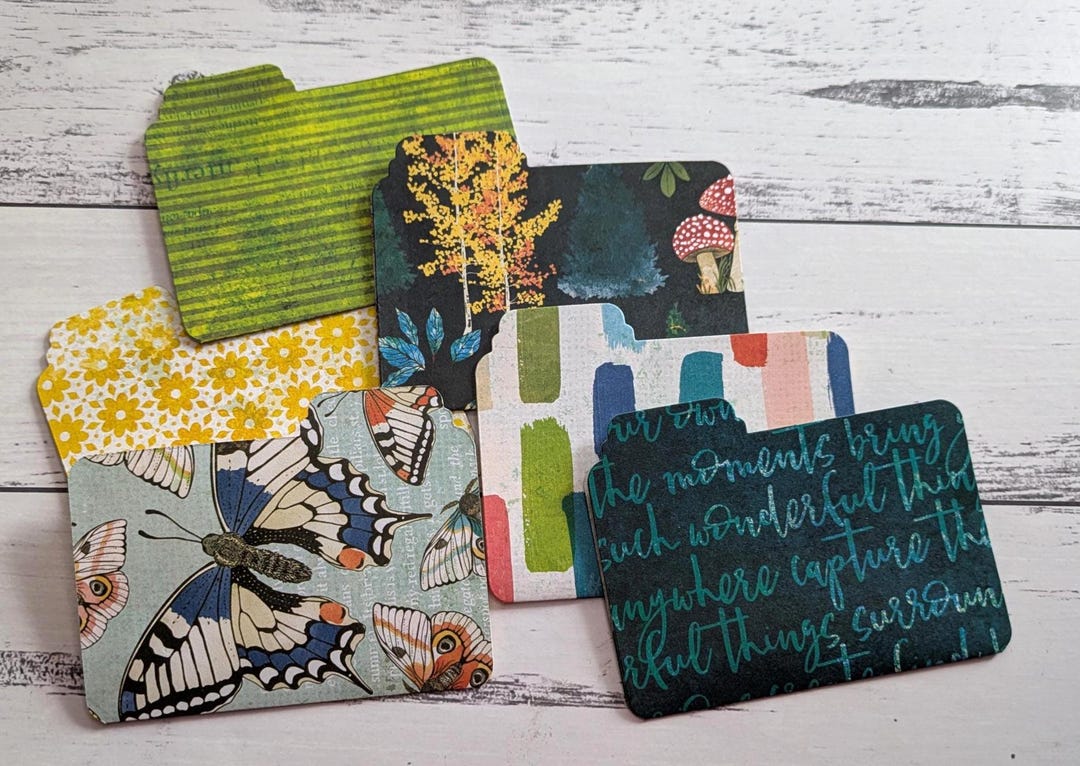 6pcs Handmade Mini File Folders for Scrapbooking Junk Journals Planner ...