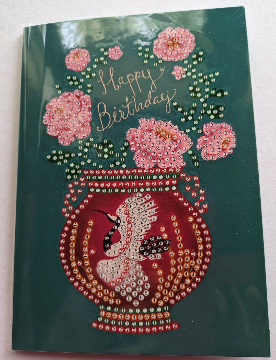 Diamond Painting Happy Birthday Floral Card Kit Birthday Crystal Art 18 ...