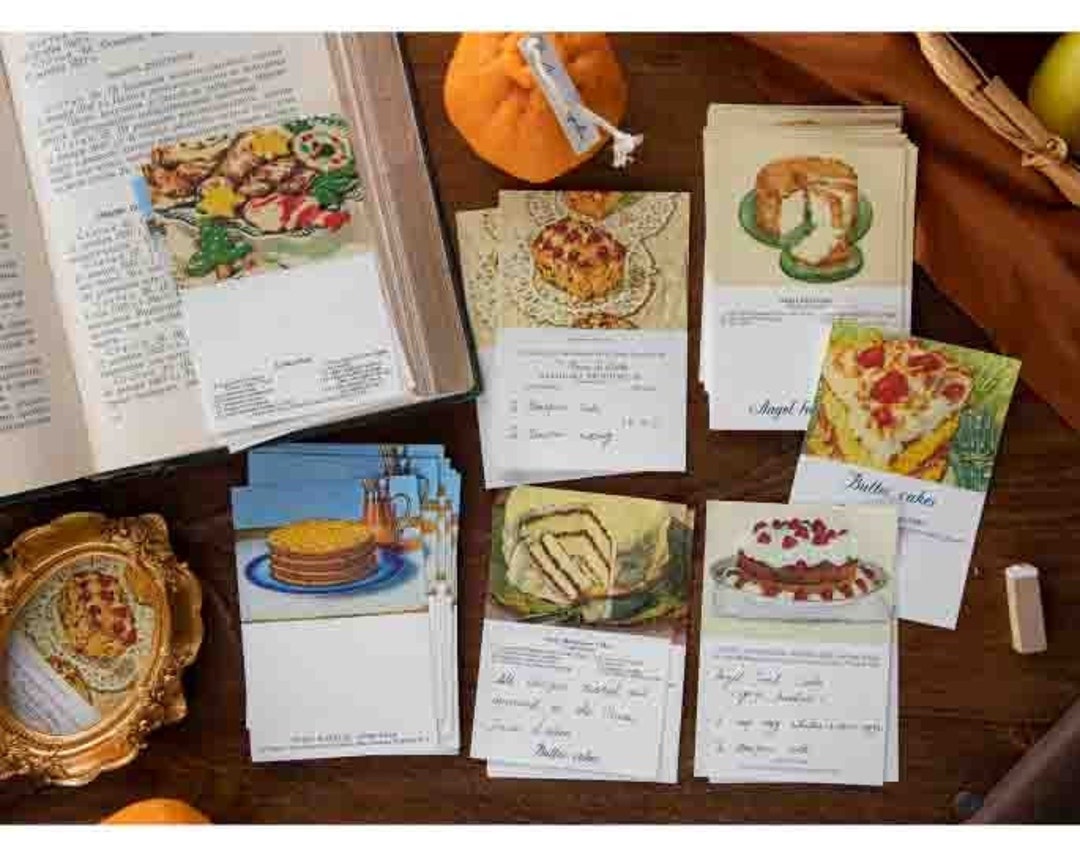 Vintage Retro Recipe Card Ephemera Vintage Recipe Cookbook Journals ...