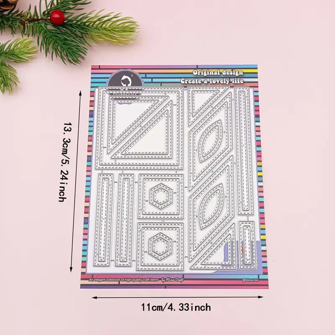 32 Pc Patchwork Quilt Grid Frame Metal Cutting Die Set for Scrapbooking ...