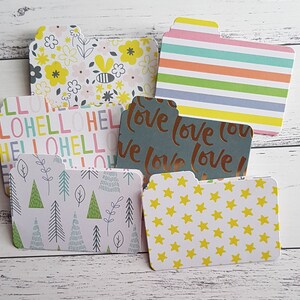 6 Pcs Mini File Folders Set for Planners Scrapbooking Travellers ...