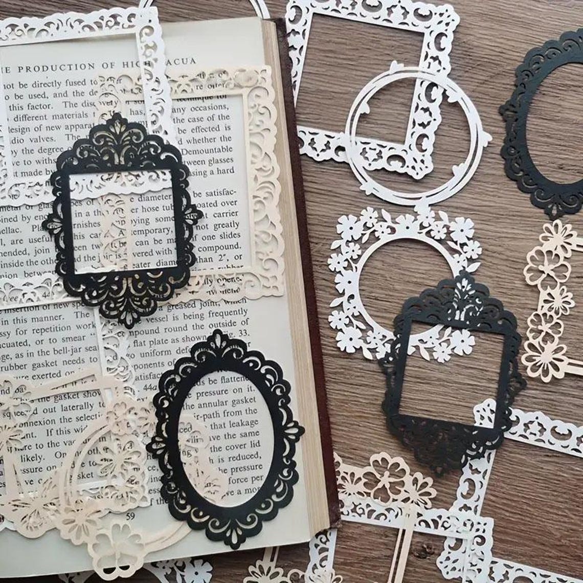 Lace Die Cut Frames Die Cut Frames Junk Journals Planners Scrapbooks ...