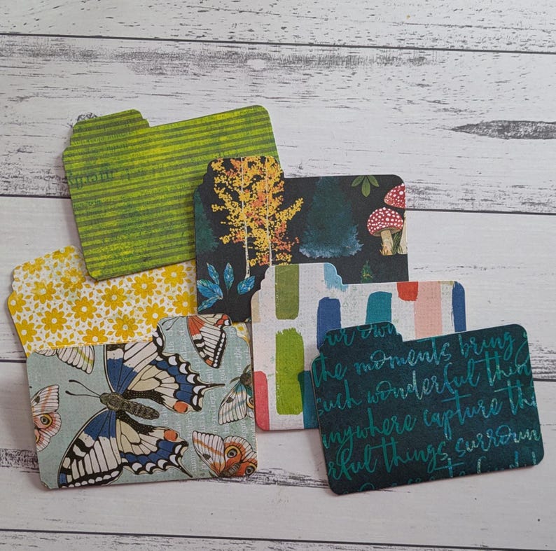 6pcs Handmade Mini File Folders for Scrapbooking Junk Journals Planner ...