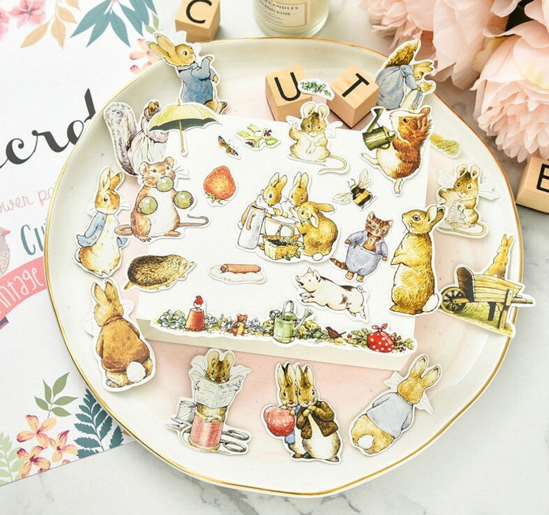 Beatrix Potter Stickers Vintage Stickers DIY Scrapbooking - Etsy