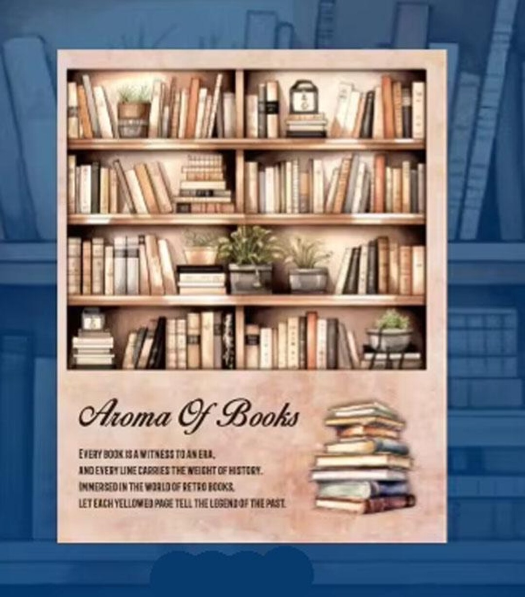 Vintage Book Stack Library Clear Sticker Ephemera Junk Journal Stickers ...