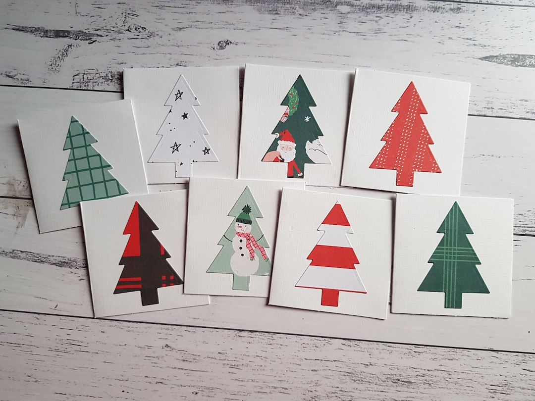 Christmas Mini Notecards, Christmas Notecard Set, Christmas Cards, Note ...