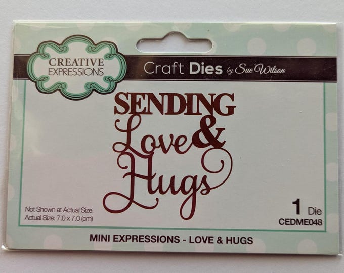 Sending Love & Hugs Creative Expressions Word Sentiment Metal Cutting ...