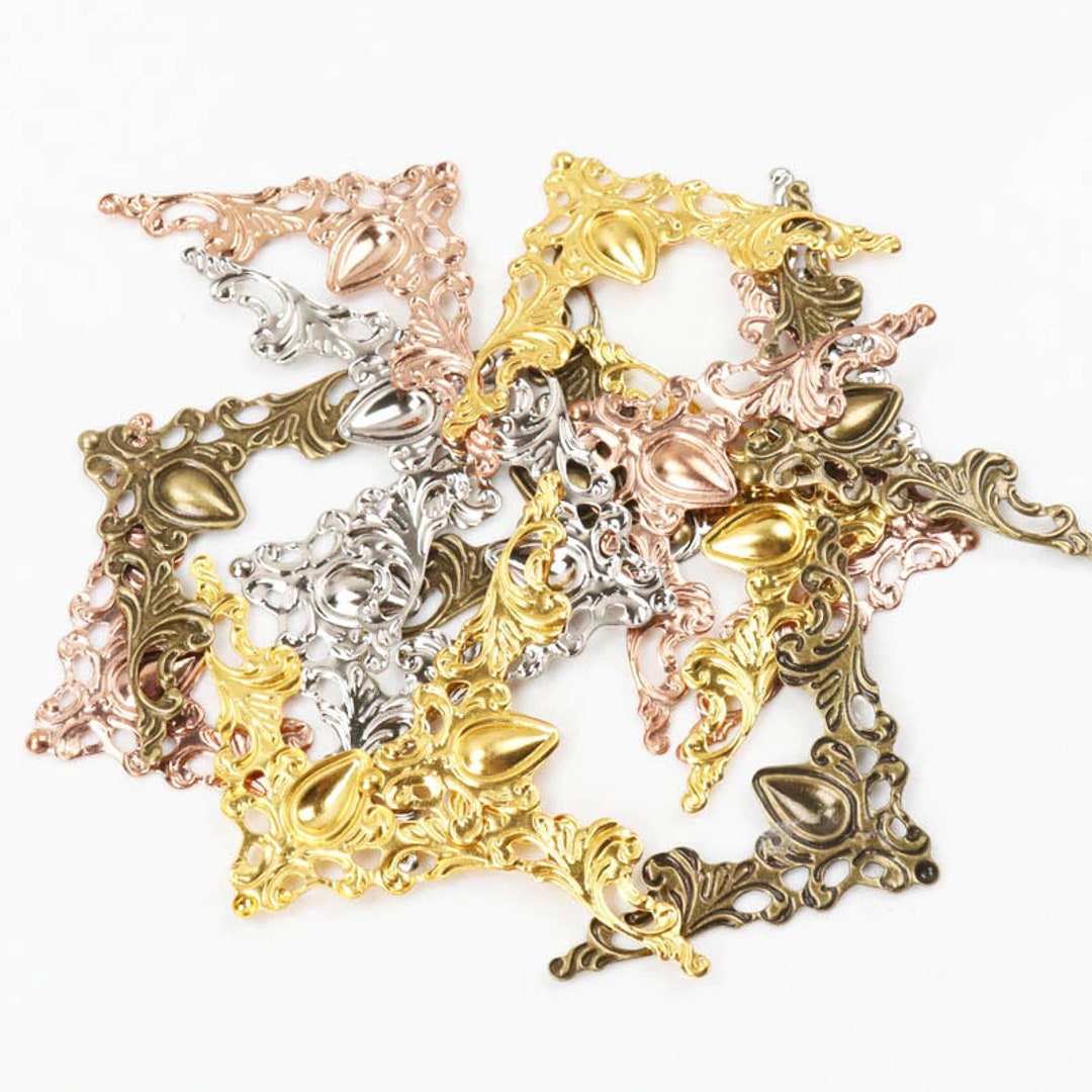 Metal Filigree Book Corners Embellishments for Journals Books ...