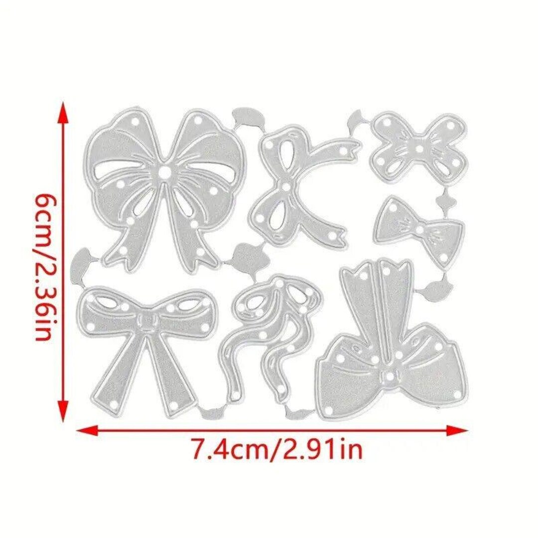 Christmas Bow Decorative Metal Cutting Die Set Cardmaking Scrapbooking ...