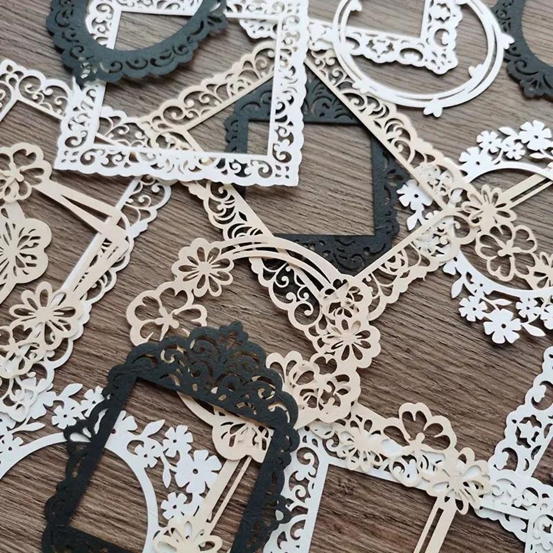 Lace Die Cut Frames Die Cut Frames Junk Journals Planners Scrapbooks ...