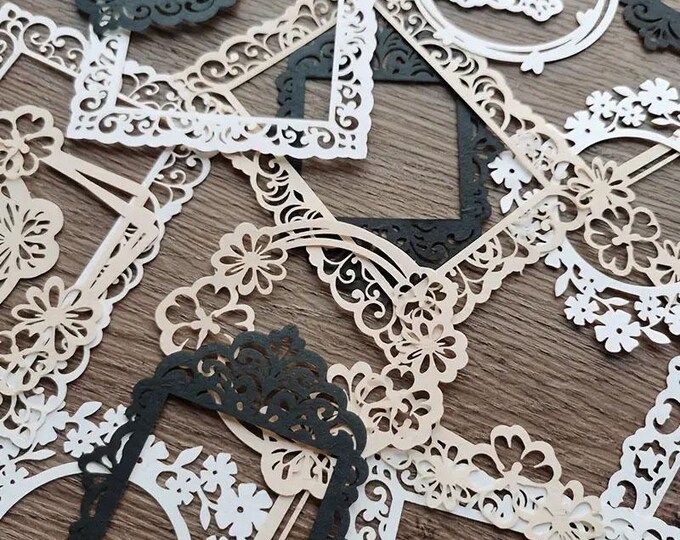 Lace Die Cut Frames Die Cut Frames Junk Journals Planners Scrapbooks ...