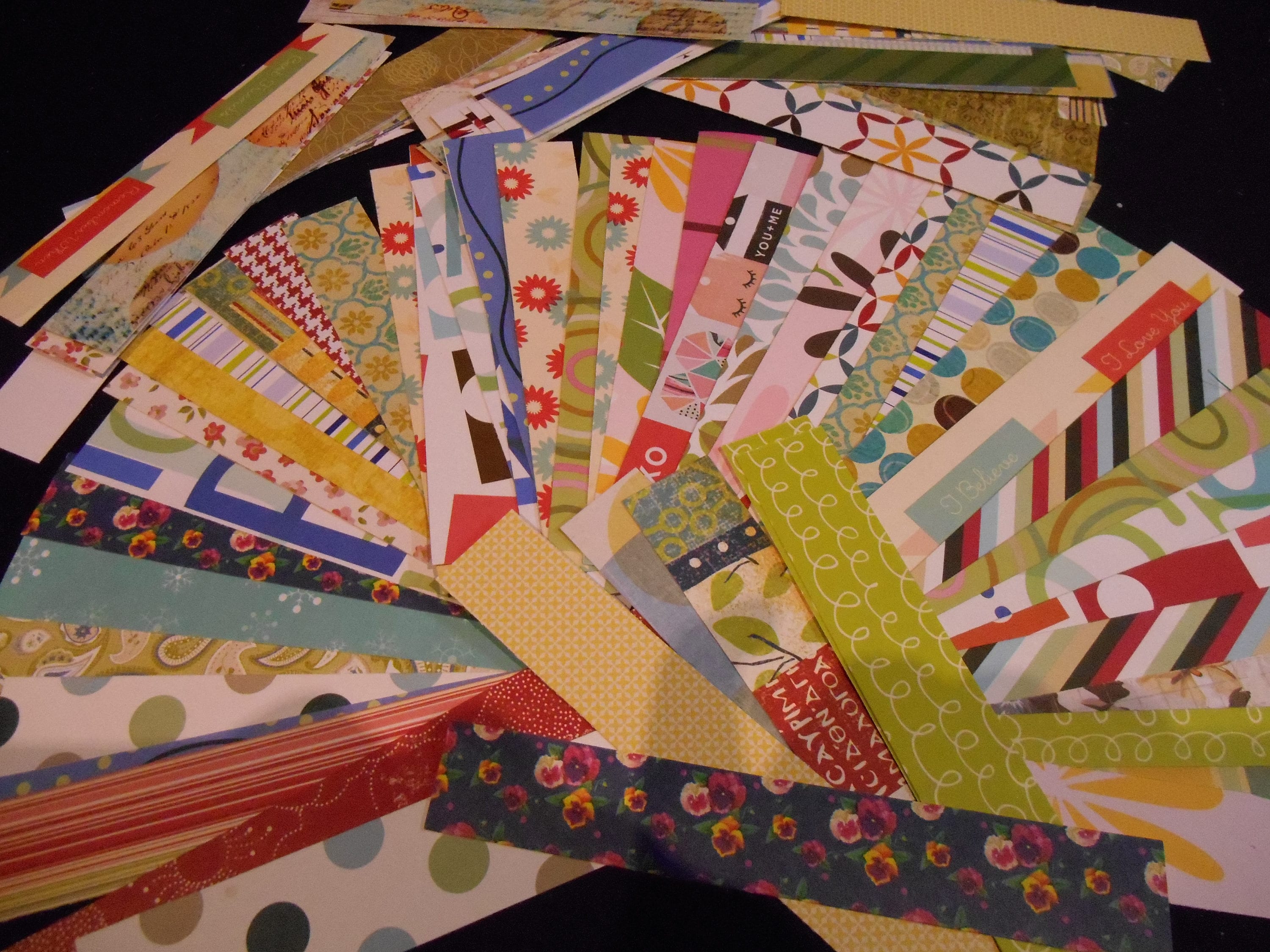 Cardstock Patterned Paper Strips Borders 2 X 6 5 X - Etsy
