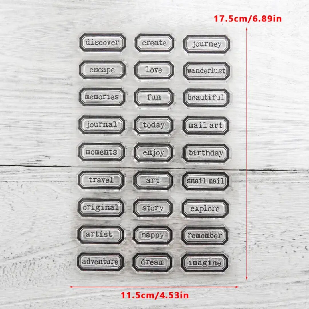 Word Sentiment Transparent Clear Stamps Planner Stamps Journal Stamps ...
