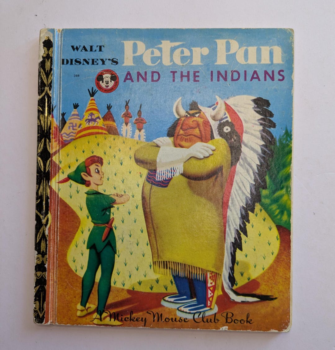 Peter Pan & the Indians Vintage Childrens Hardback Little Golden Book ...