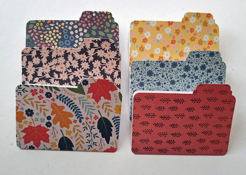 6pcs Mini File Folders Scrapbooking Ephemera Organizer Planner ...