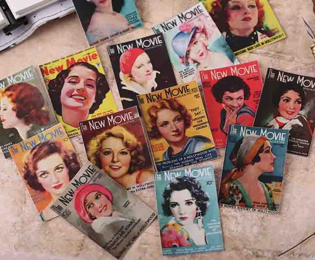 Vintage Movie Poster Magazine Cover Stickers Junk Journal Supplies ...