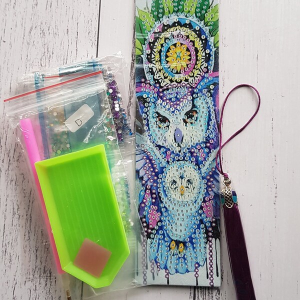 Diamond Art Bookmark Kit - Etsy