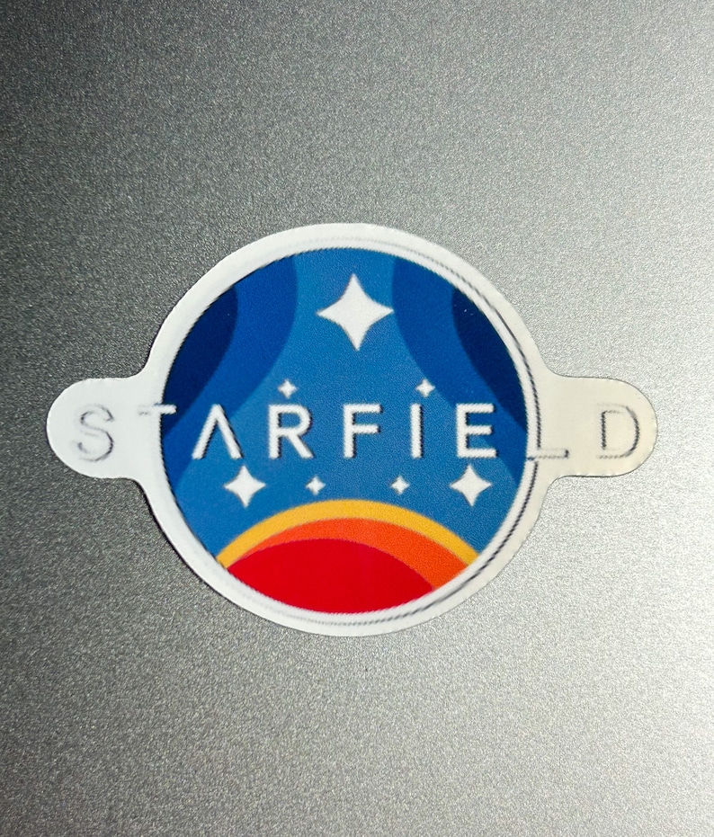Starfield Inspired Video Game Logo Sticker Great Gift for Gamers Grey ...