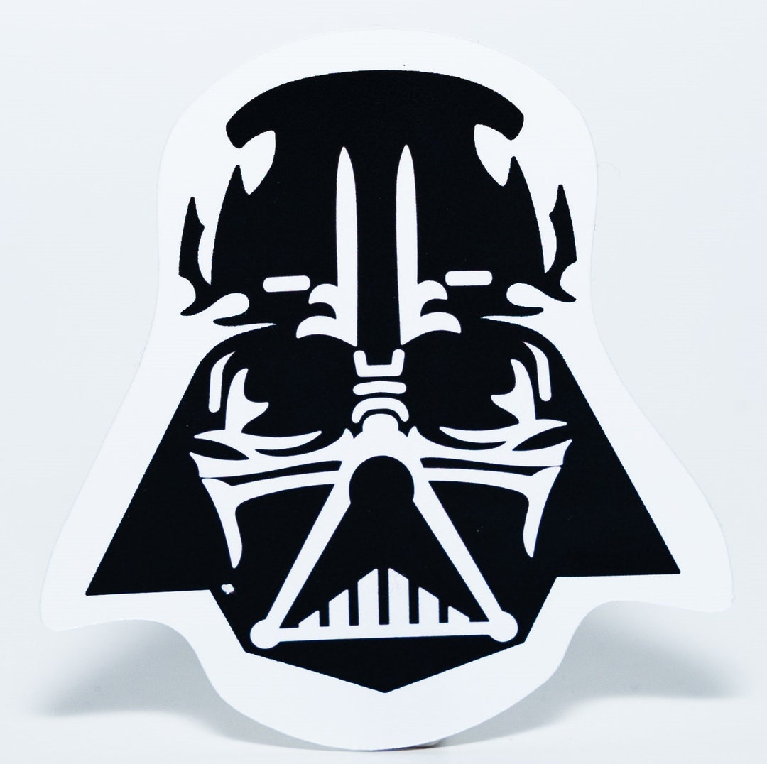 Minimalist Darth Vader Helmet Sticker - Sci-fi Water Bottle Decal - Etsy