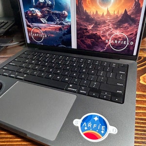 Starfield Inspired Video Game Logo Sticker Great Gift for Gamers Grey ...