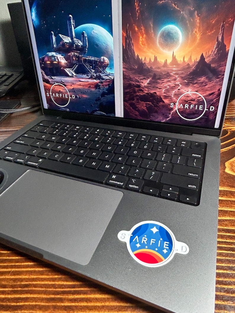 Starfield Inspired Video Game Logo Sticker Great Gift for Gamers Grey ...