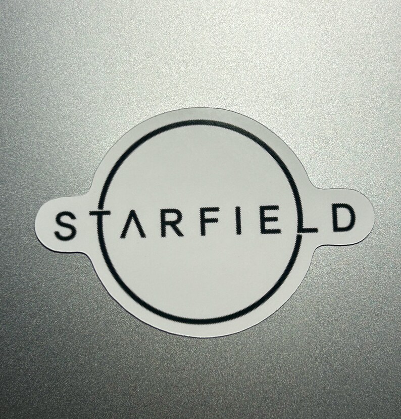 Starfield Inspired Video Game Logo Sticker Great Gift for Gamers Grey ...
