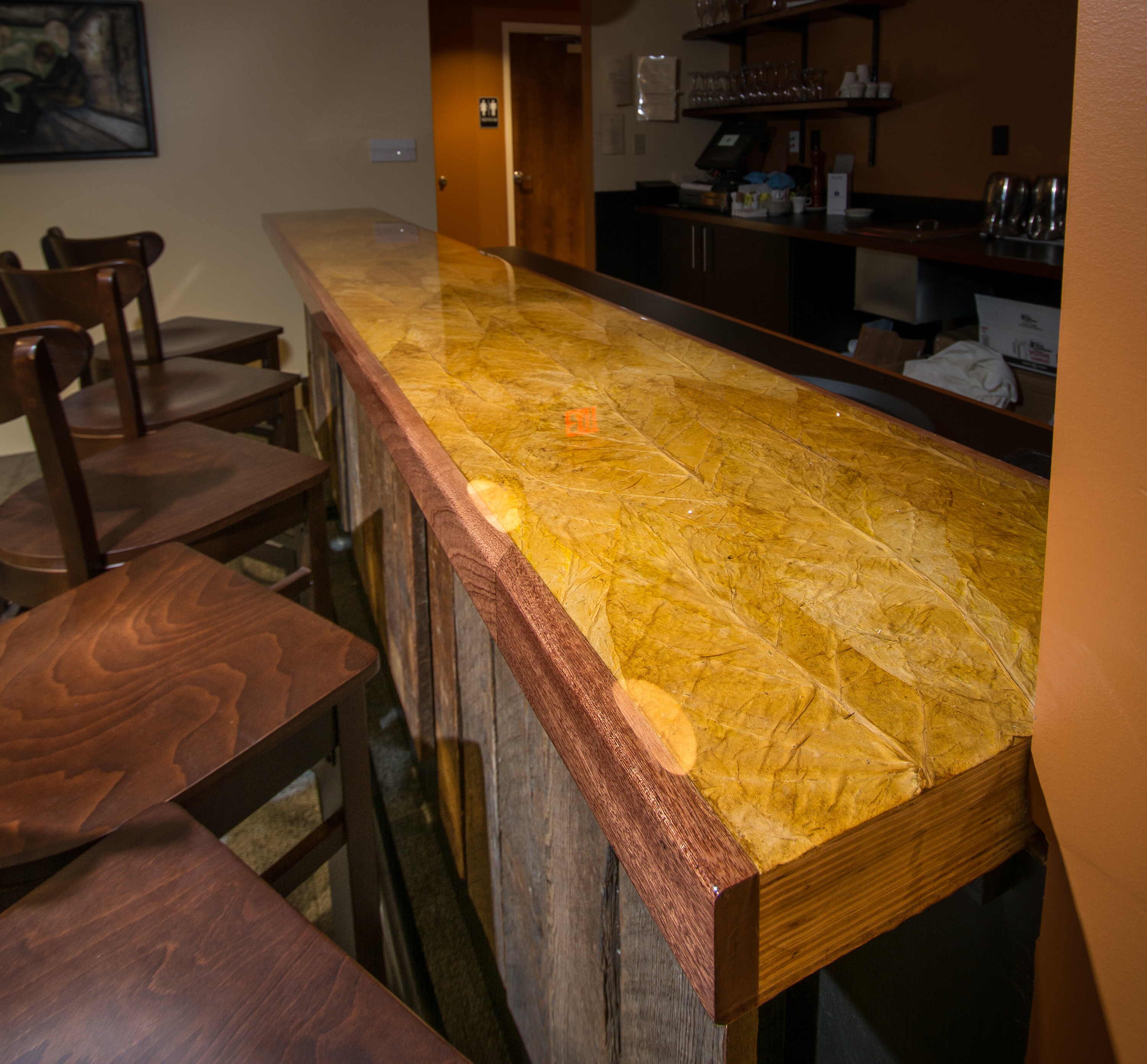 Custom Made Tobacco Leaf BAR TOP - Etsy