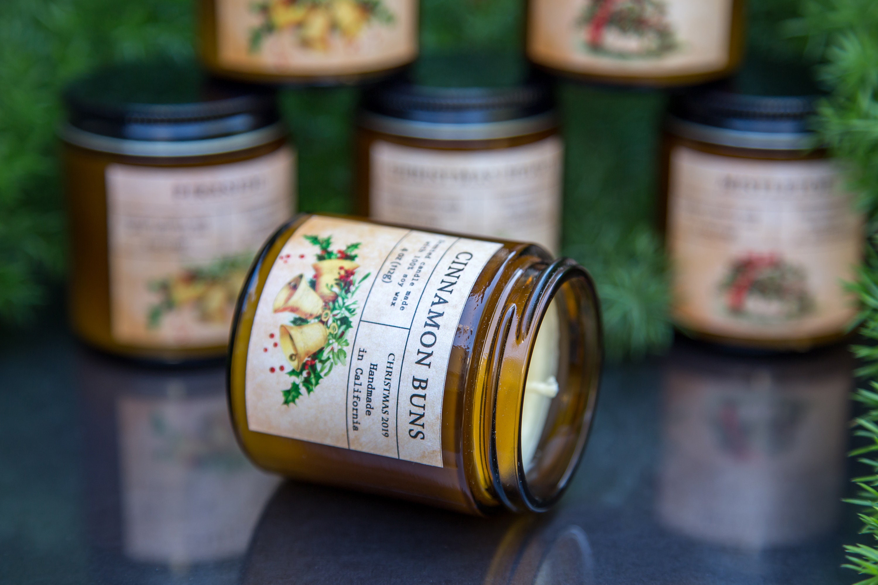 Christmas candles gift scented soy candle MISTLETOE | Etsy