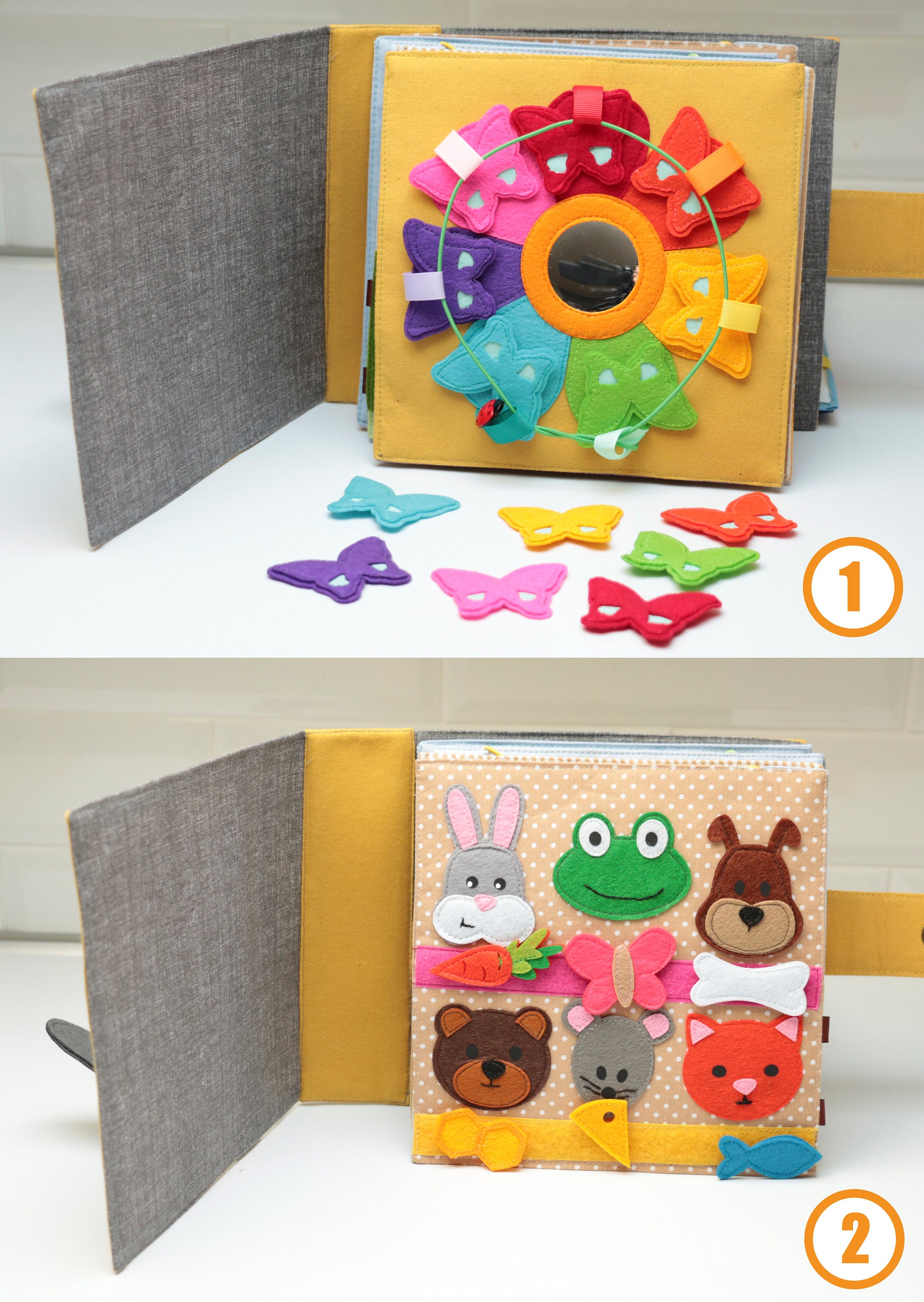 Quiet Book, Baby Book, Felt Quiet Book, Activity for Babies, Montessori ...