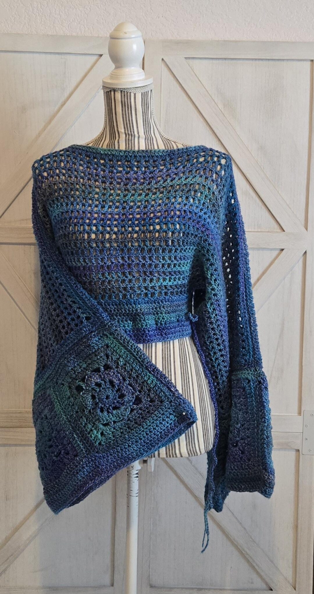 Halter, Crop Top, Crochet, Handmade, Boho, Lolita, Mori, Kei, Kawaii ...