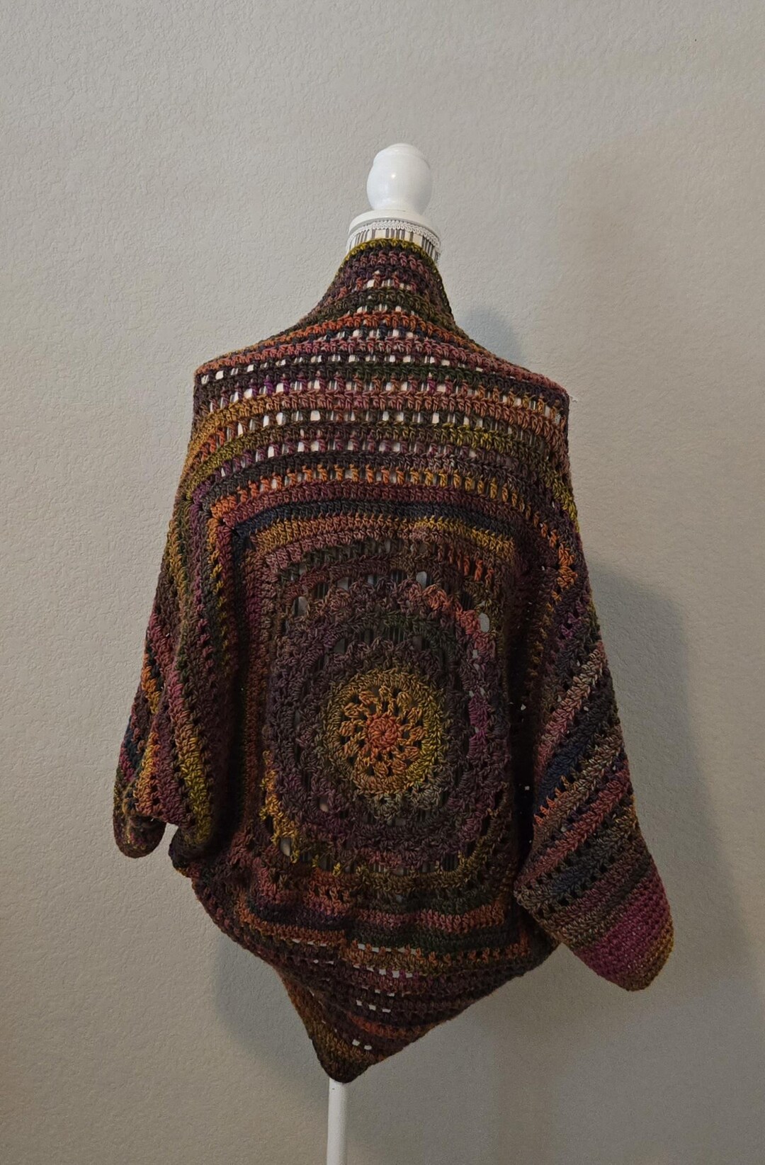 Sweater, Cocoon Sweater, Crochet, Shrug, Handmade, Boho, Lolita, Mori ...