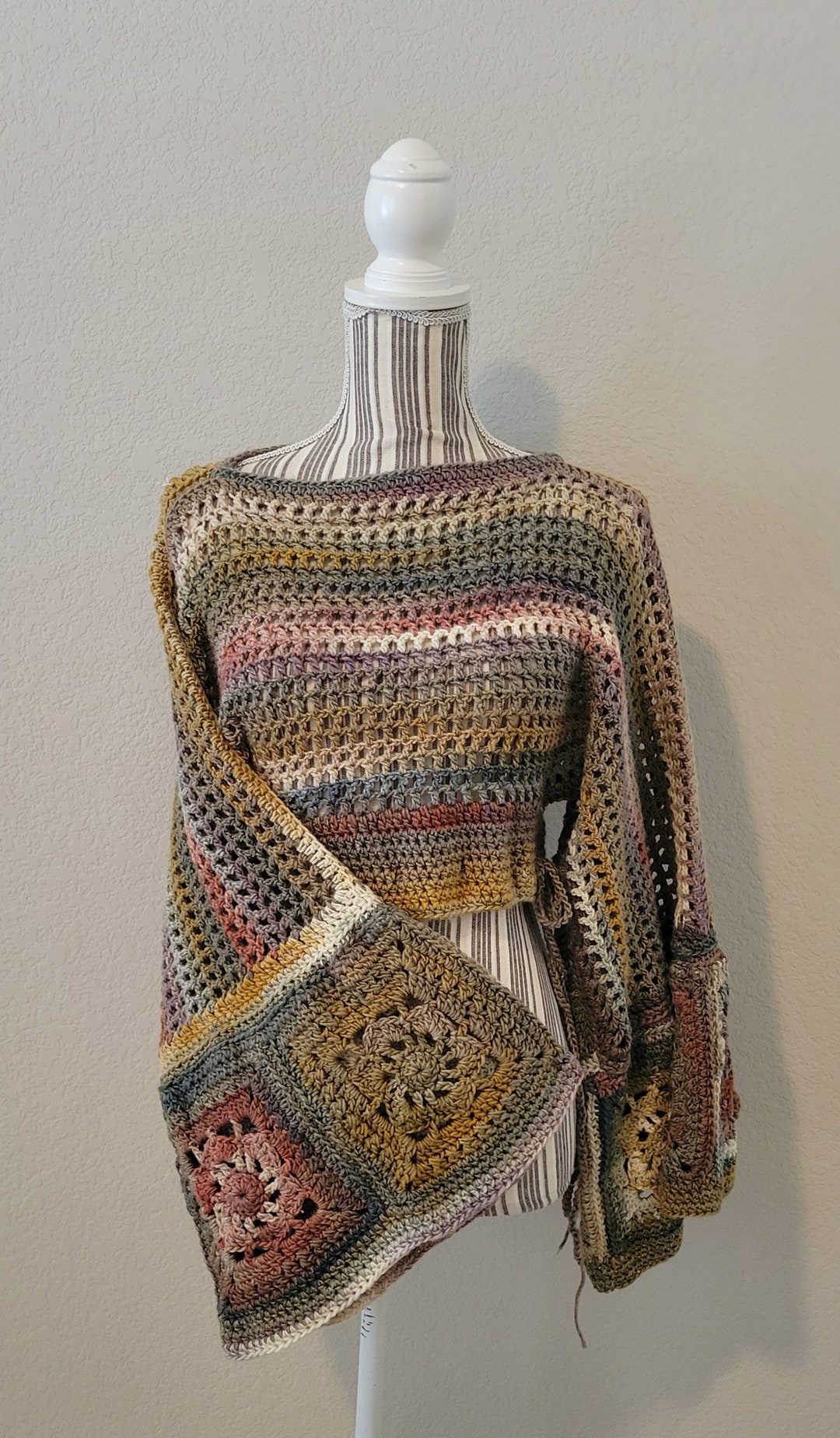 Halter, Crop Top, Crochet, Handmade, Boho, Lolita, Mori, Kei, Fairy ...