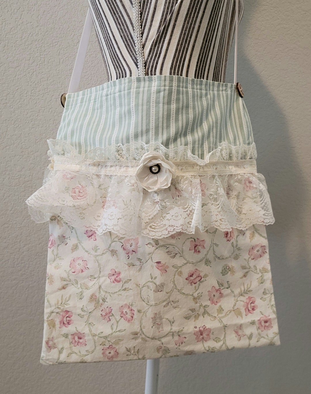 Purse, Tote, Bag, Handmade, Shabby Chic, Lolita, Boho, Hippie, Mori ...