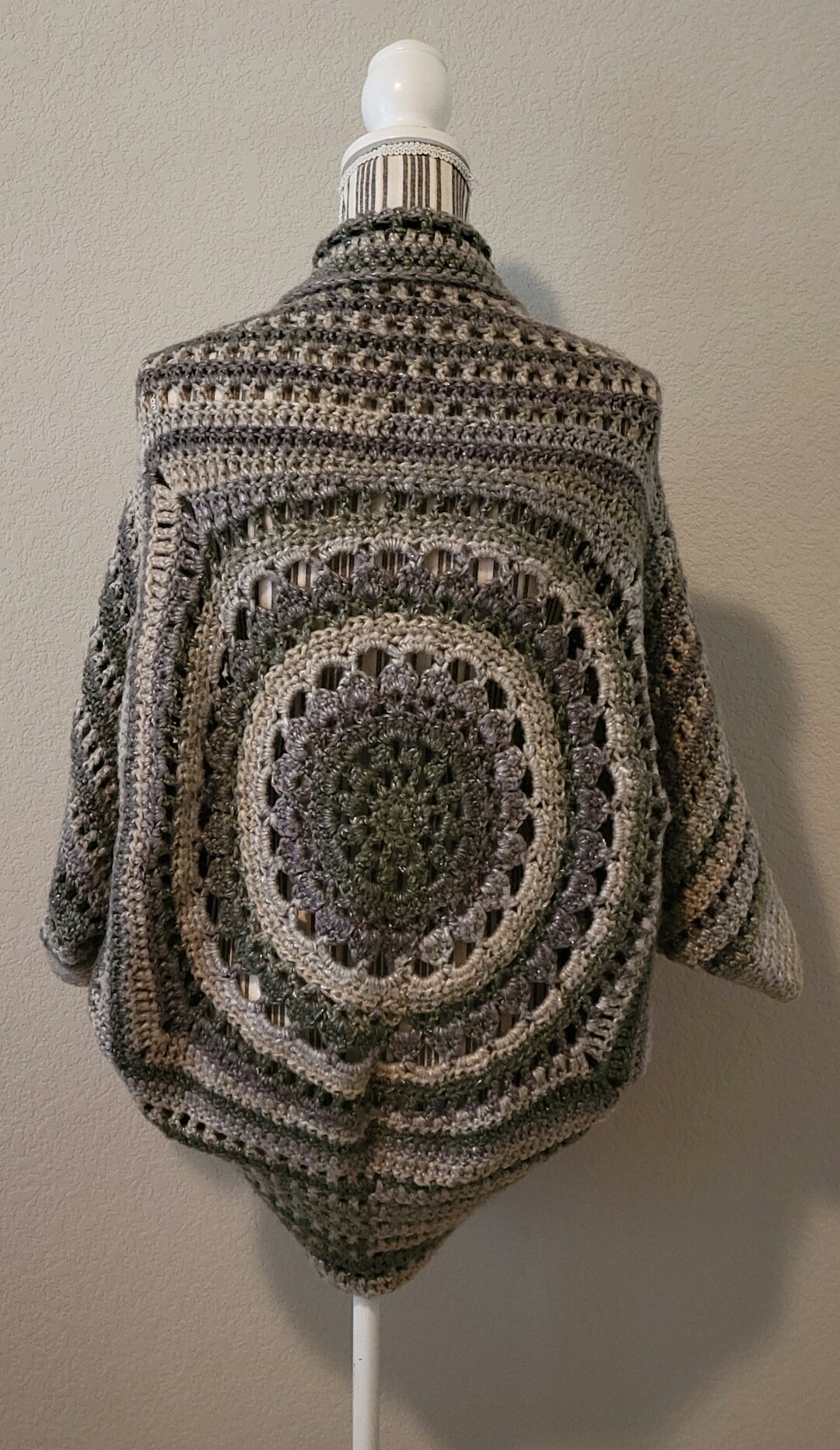 Sweater, Cocoon Sweater, Crochet, Shrug, Handmade, Boho, Lolita, Mori ...