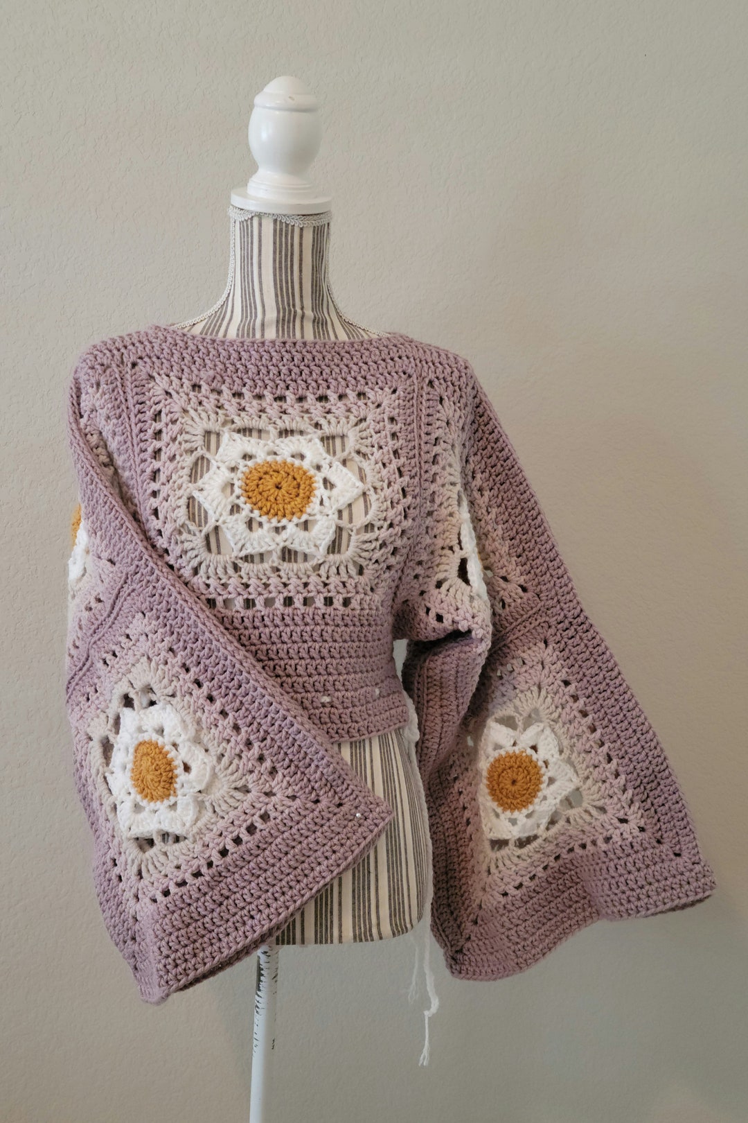 Halter, Crop Top, Crochet, Handmade, Boho, Lolita, Mori, Kei, Kawaii ...