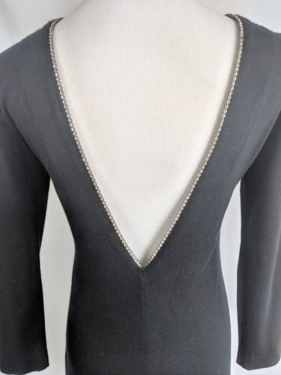 Vintage rhinestone deep back - Gem