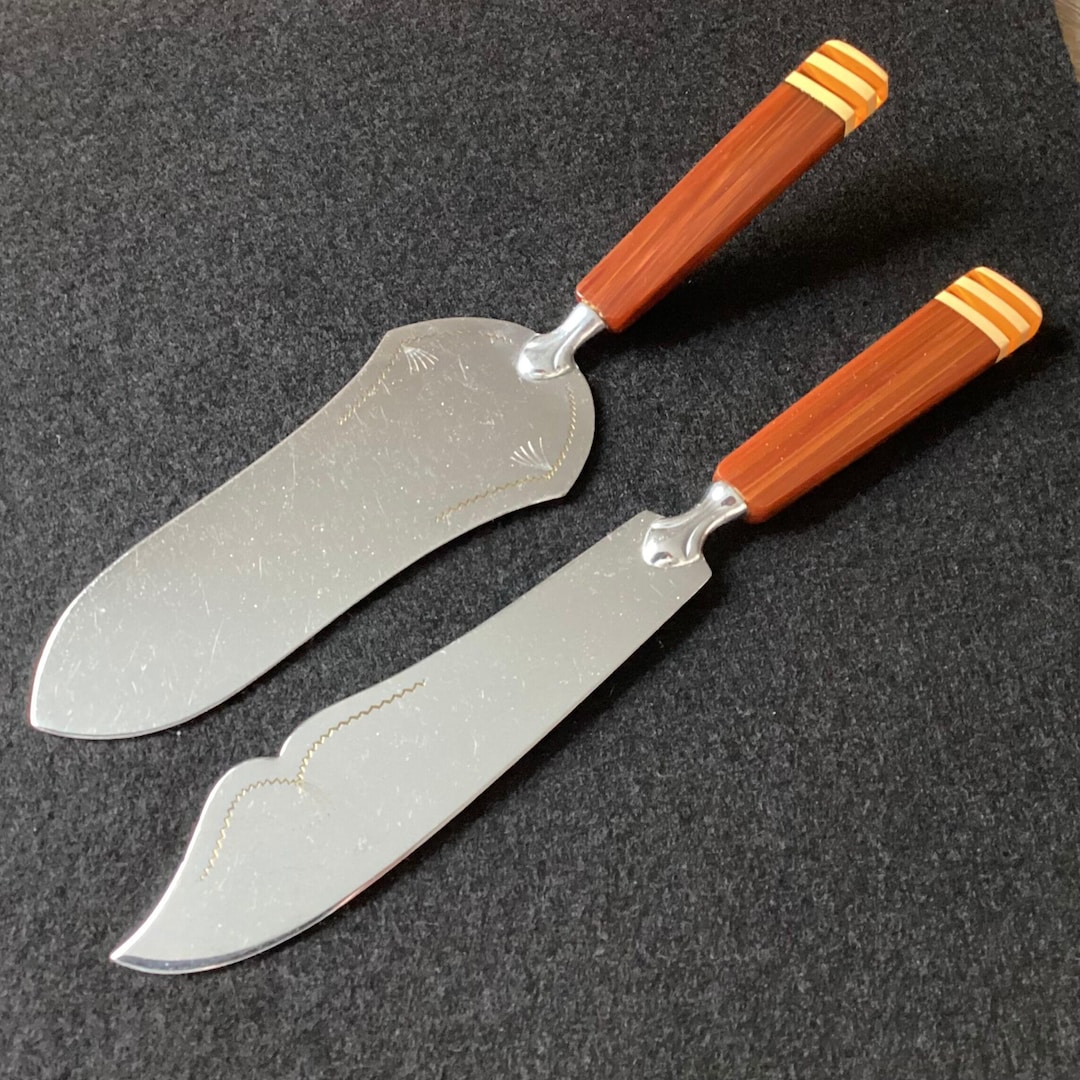 Art Deco Cake/pie Servers: Mid Century German Bakelite Cutlery - Etsy