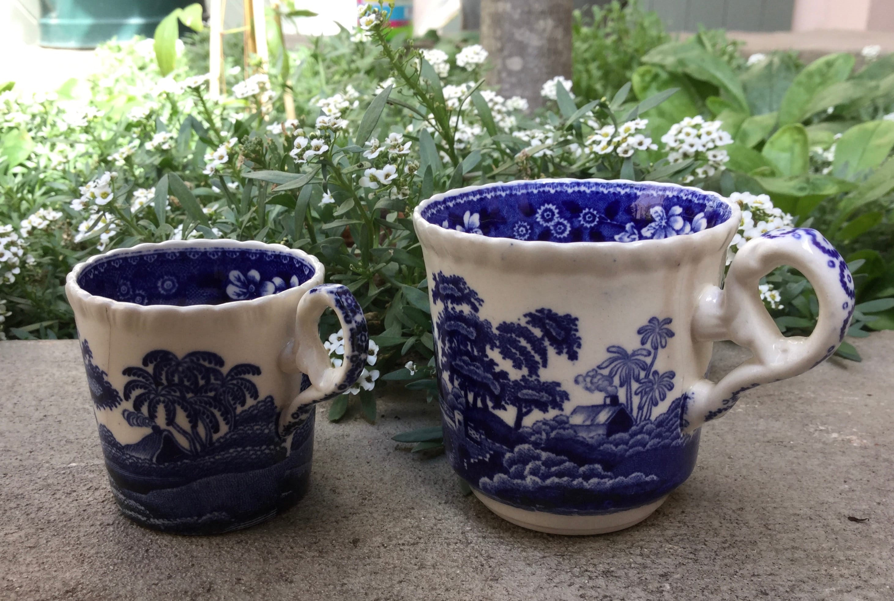 Spode Blue Tower Miniature Cups Two Collectors Cups | Etsy