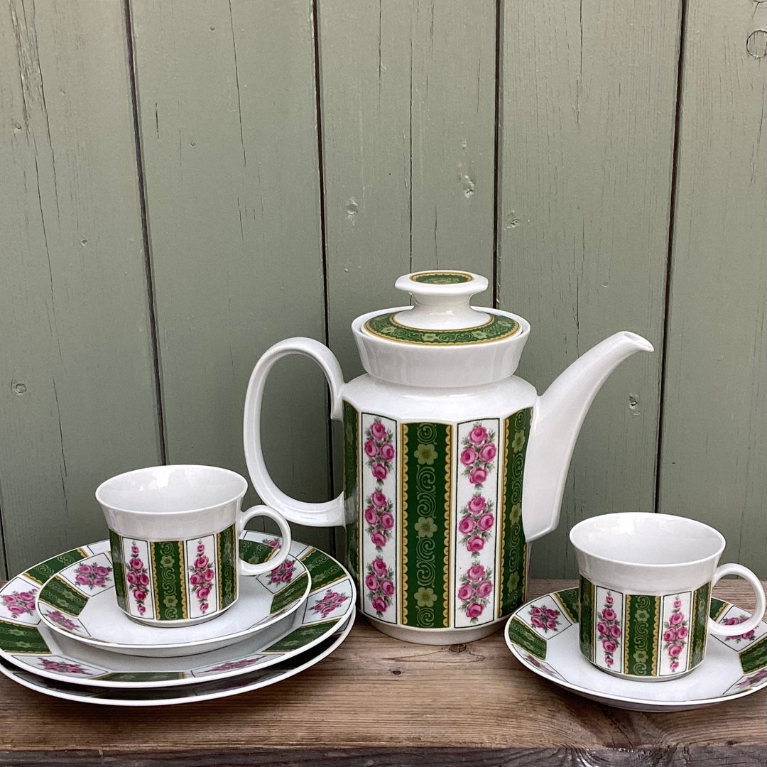 German Ceramic Coffee Tea Set for Two German Mitterteich Bavaria ...