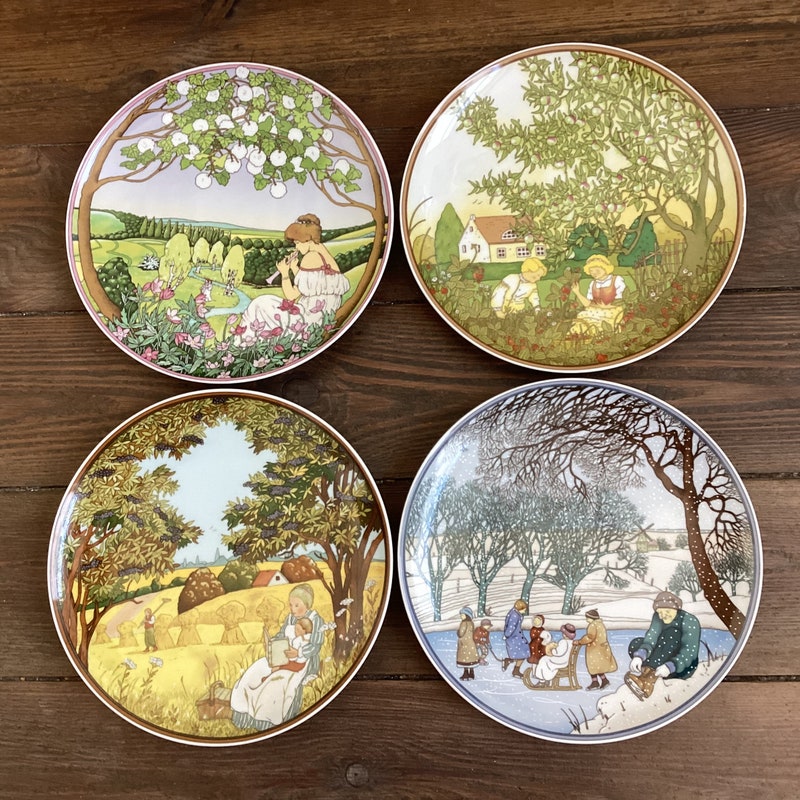 Four Seasons Plate - Etsy