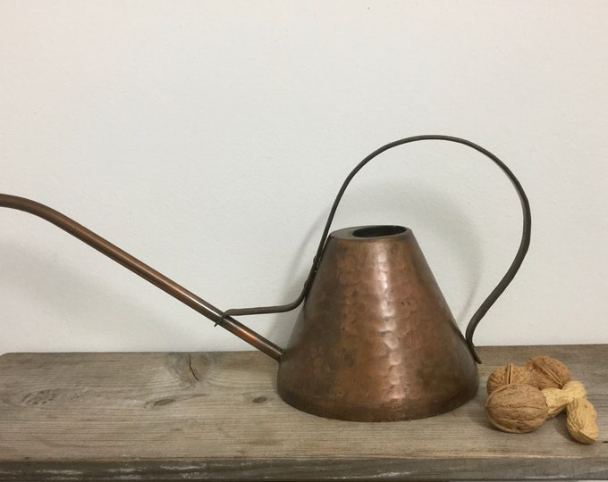 Old Handcrafted Copper Watering Can Long Spout - Etsy