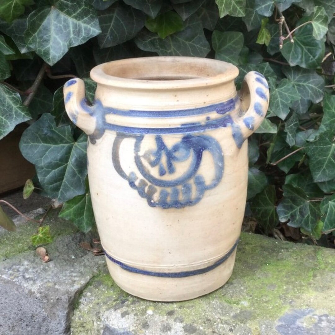 Antique German Stoneware Crock: Rustic Farmhouse Kitchen Decor - Etsy