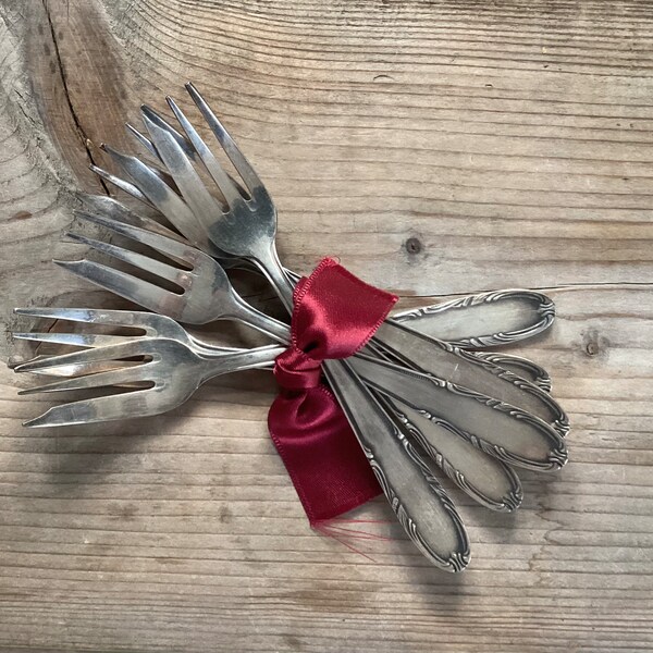 Antique Silver Pastry Forks - Etsy