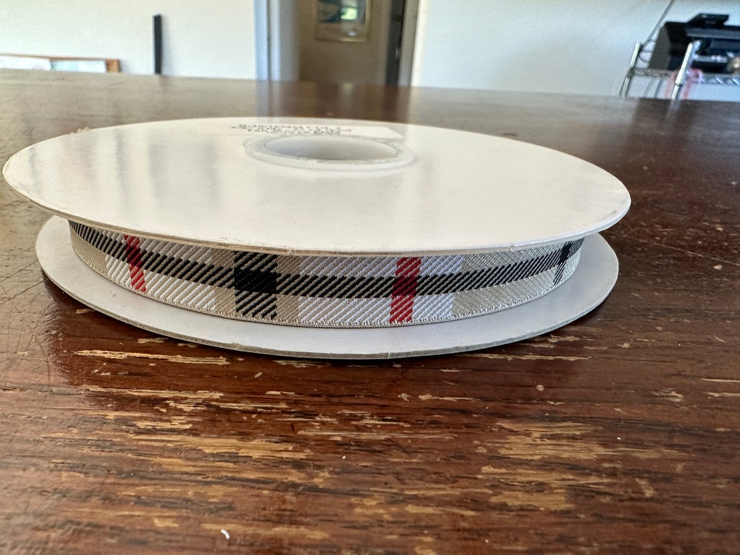 Plaid Tan Ribbon by the Roll 5/8 in X 27 Yd Spool - Etsy