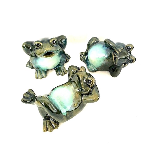 Ceramic Frog Figurine - Etsy