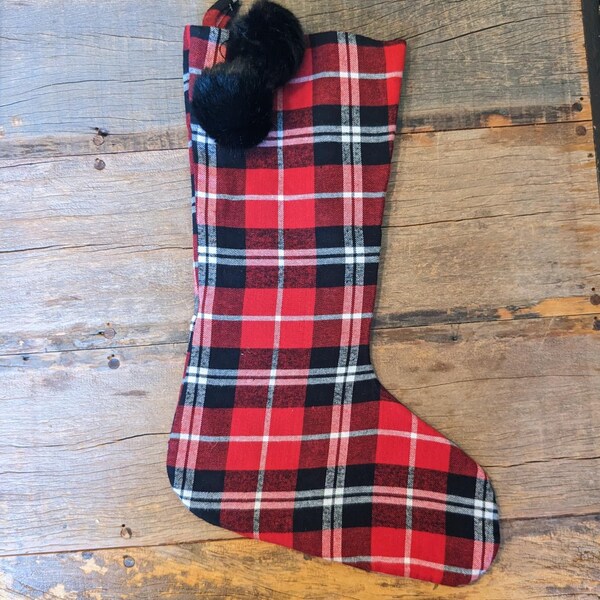 Plaid Stocking - Etsy