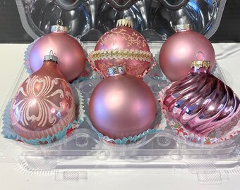 Pink Glass Ornament | Etsy