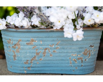 Distressed Metal Planter - Etsy