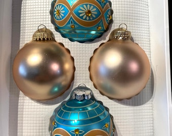 Aqua Ornaments - Etsy
